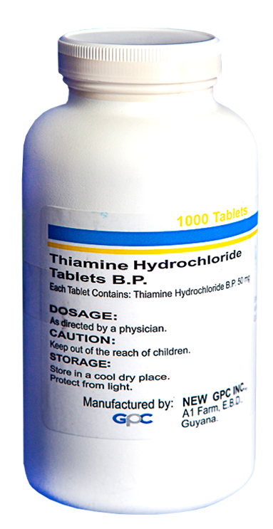 Thiamine Hydrochloride Tablets (50mg & 100mg) - GPC